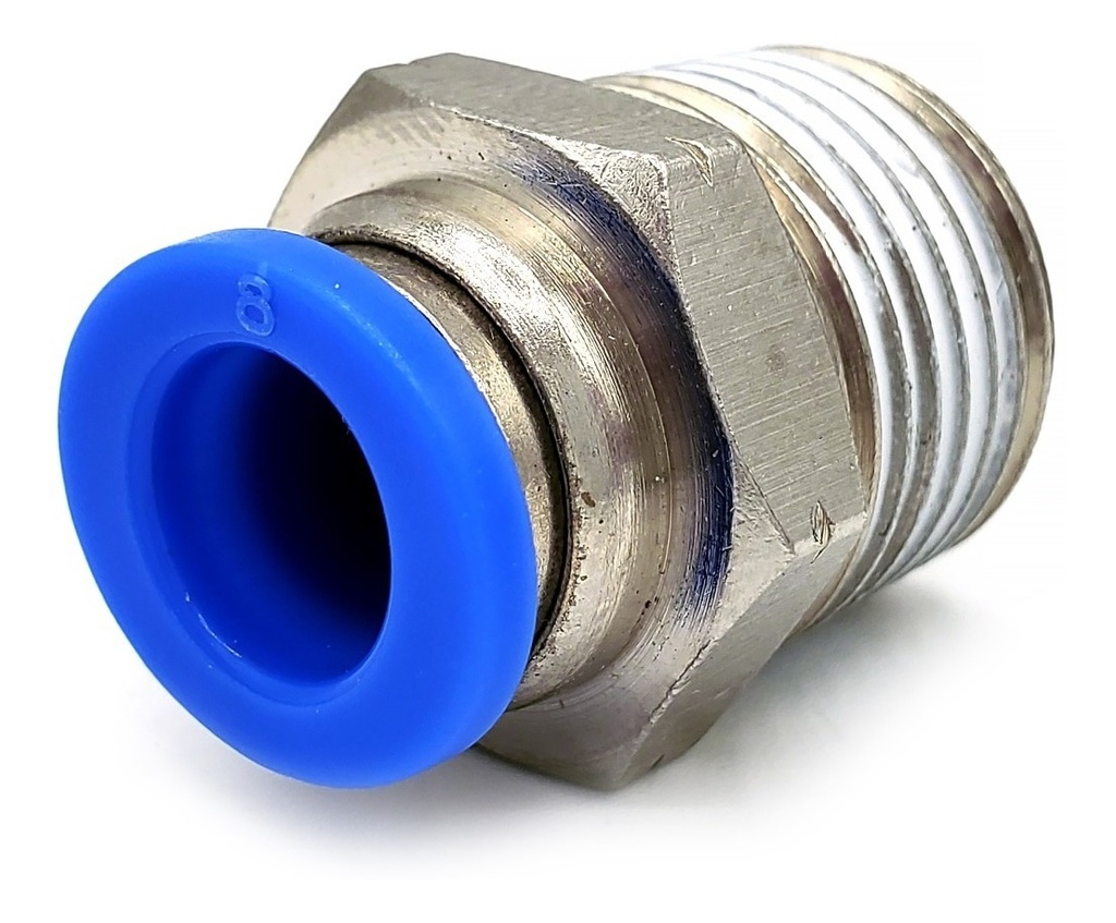 10 Pz De Conector/racor Rápido Neumático Recto 3/8 Npt X 8mm | Instrutek