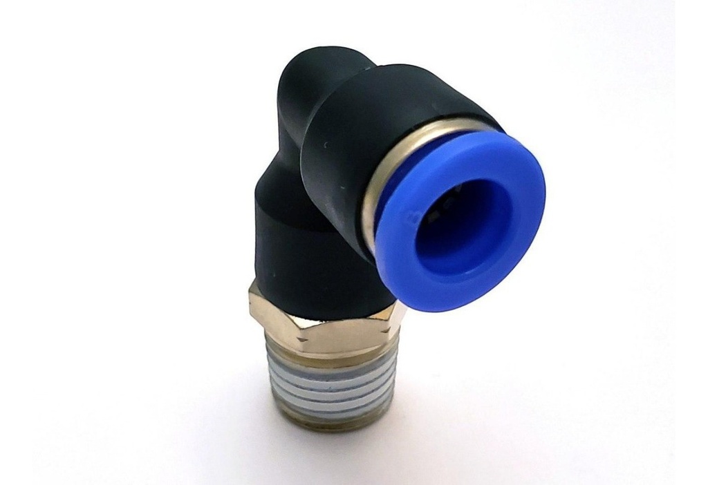 10 Pz De Conector/racor Rápido Neumático Codo 1/4 Npt X 8 Mm | Instrutek