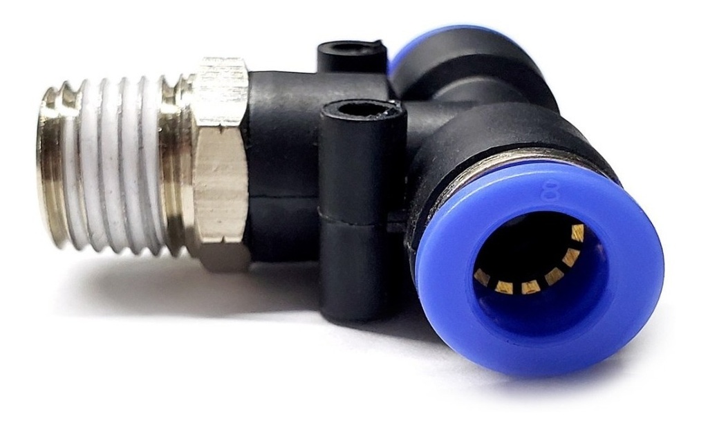 5pz Racor Rápido Neumático En Tee 1/4 Npt Macho X 8 Mm Mang. | Instrutek