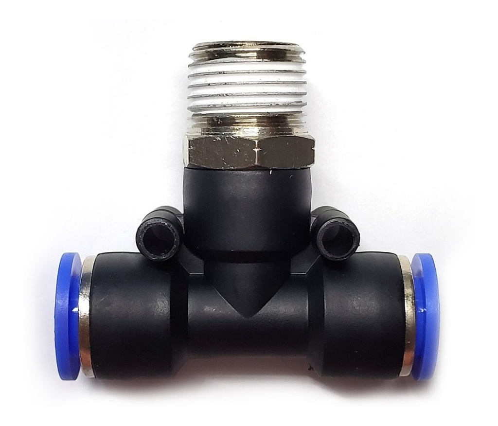 5pz Racor Neumático En Tee 3/8 Npt Macho X 3/8 Mang. | Instrutek