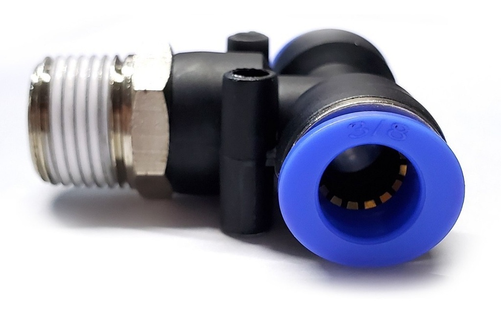 5pz Racor Neumático En Tee 3/8 Npt Macho X 3/8 Mang. | Instrutek