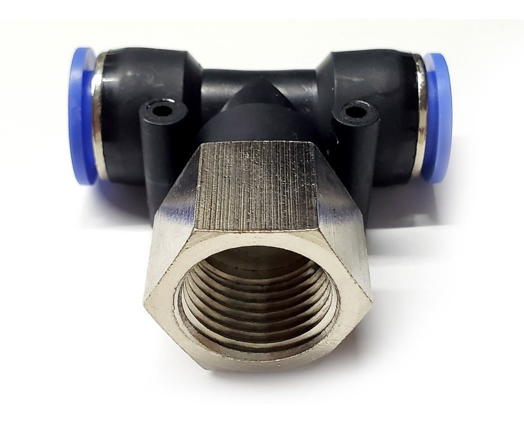 5pz Racor Rápido Neumático En Tee 1/2 Npt Hembra X 1/2 Mang. | Instrutek