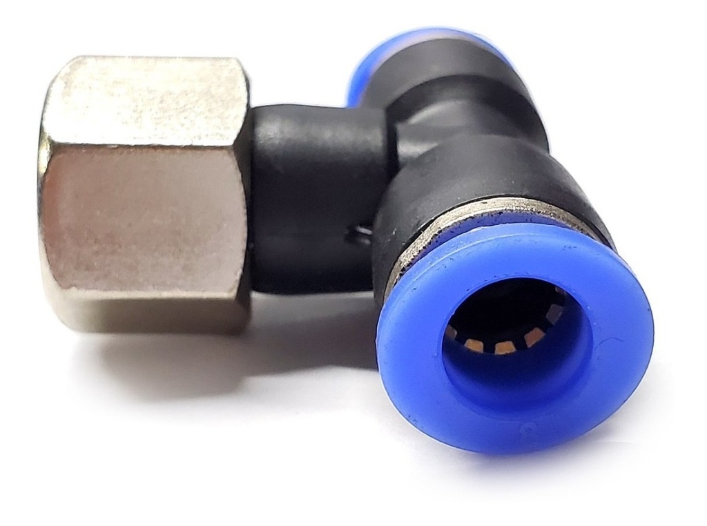 5pz Racor Rápido Neumático En Tee 1/4 Npt Hembra X 8mm Mang. | Instrutek