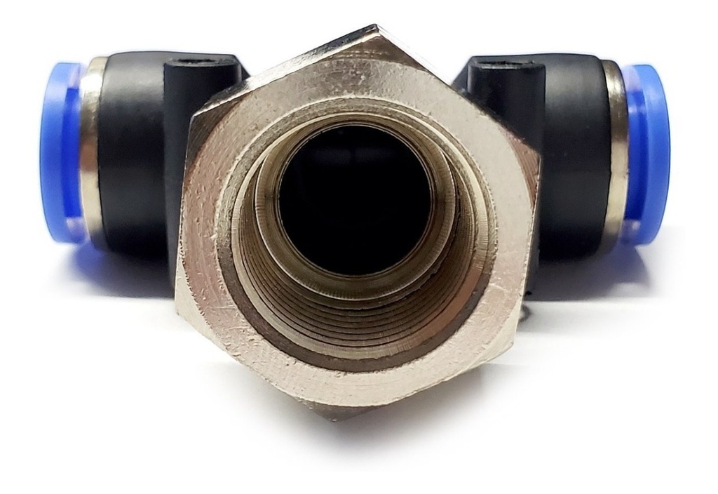 5pz Racor Rápido Neumático En Tee 3/8 Npt Hembra X 3/8 Mang. | Instrutek