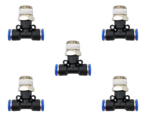 5pz Racor Neumático En Tee 3/8 Npt X 6mm | Instrutek