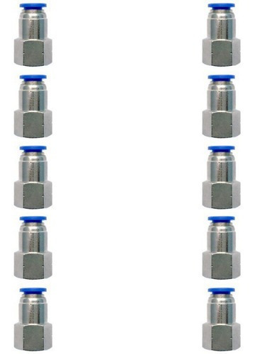 10 Pz De Conector/racor Neumático Recto Hembra 1/4 X 8 Mm | Instrutek