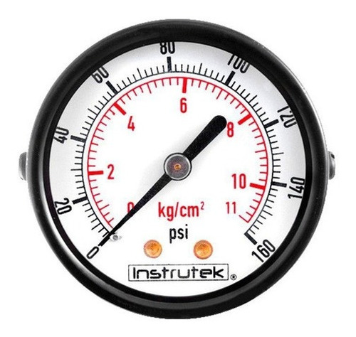 Manómetro 2", estándar, 1/4" NPT, posterior, 160 psi-kg/cm2 | Instrutek